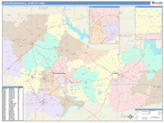Longview-Marshall Metro Area Wall Map - Premium - MarketMAPS
